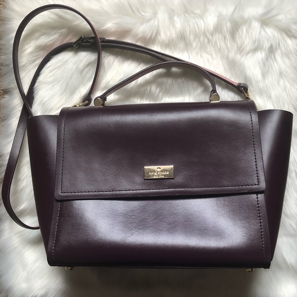 kate spade | Bags | Kate Spade Dark Purple Trapezoid Bag | Poshmark